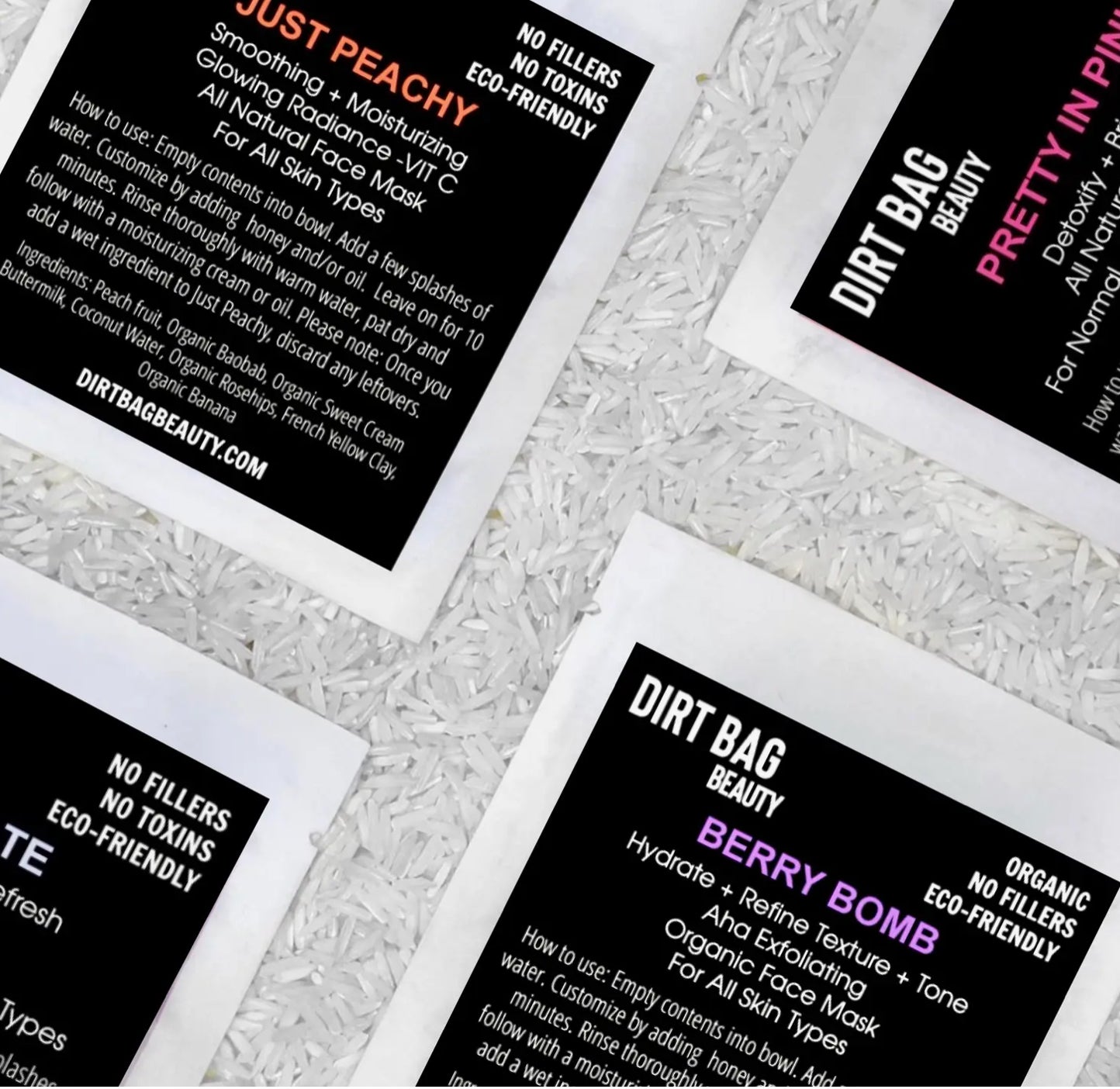 Dirt Bag Beauty All-Natural Facial Masks - Single Use | The Little Care ...